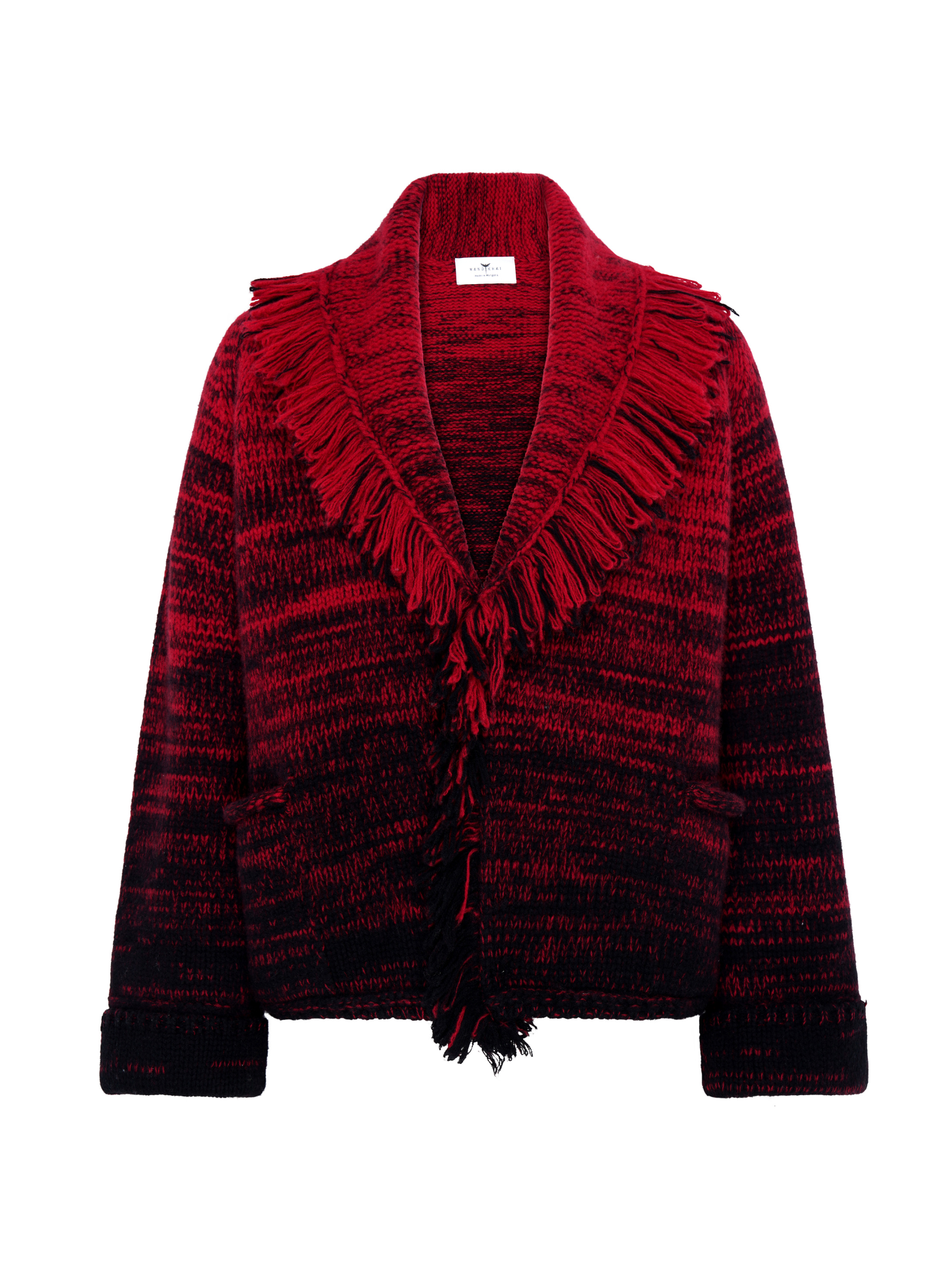 Red and Black Cashmere Short Pimp Jacket – MANDKHAI